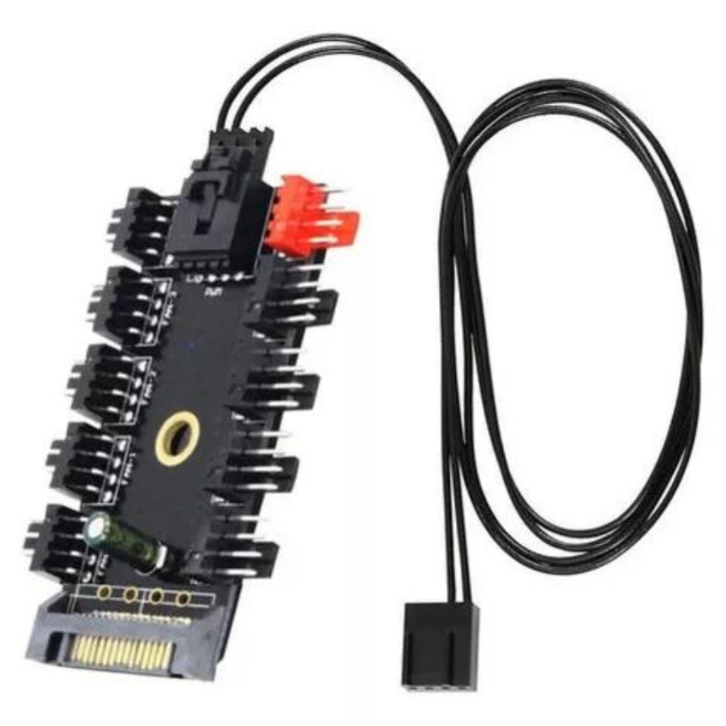 Hub Multi Fan Cooler 10x 4 Pinos Controle PWM CPU E-SATA | Shopee Brasil