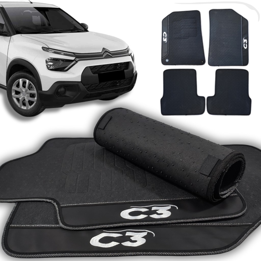 Tapete Borracha Para C3 2023 2024 2025 Feel Live First 4Pçs Sob Medida ...