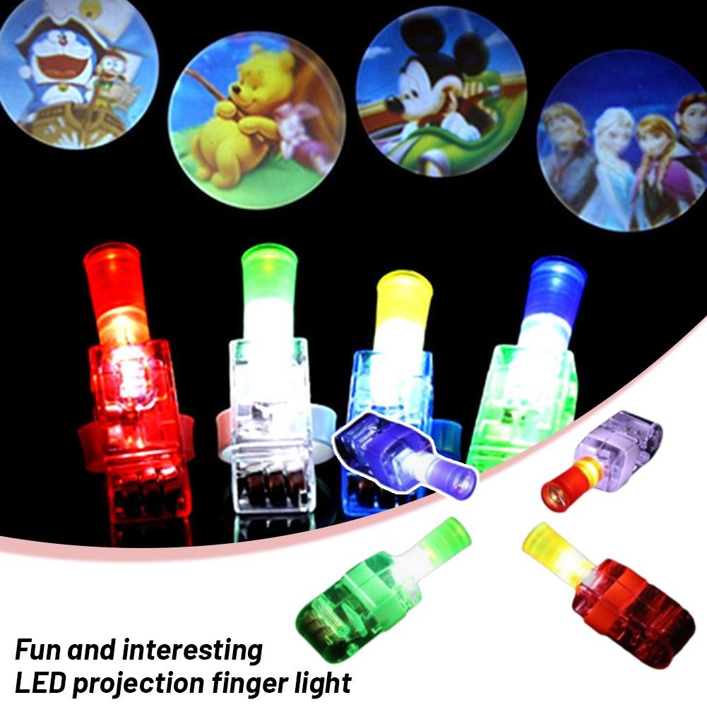Lâmpada De Projeção De Dedo Dos Desenhos Animados Anel Led Brinquedo ...