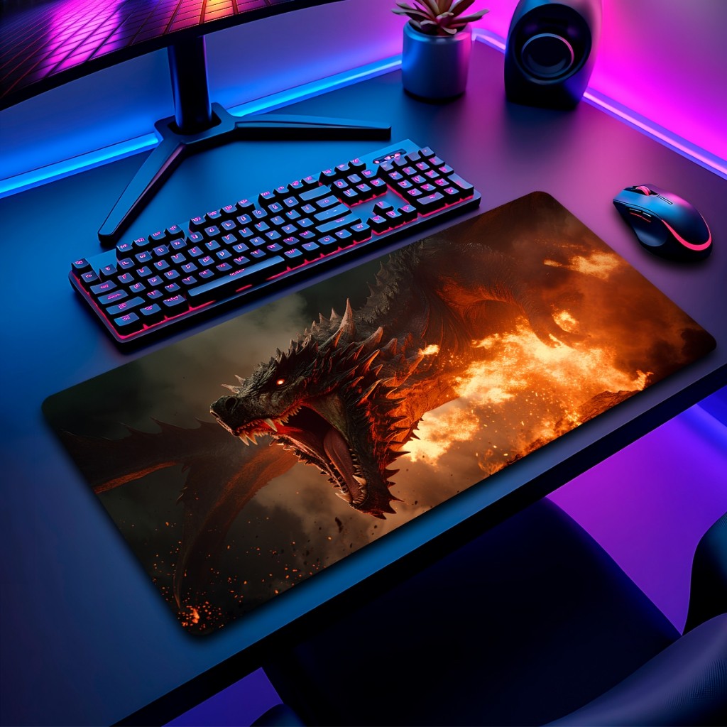 Mouse Pad Dragao Japones Gamer Antiderrapante Grande Diversas Estampas ...