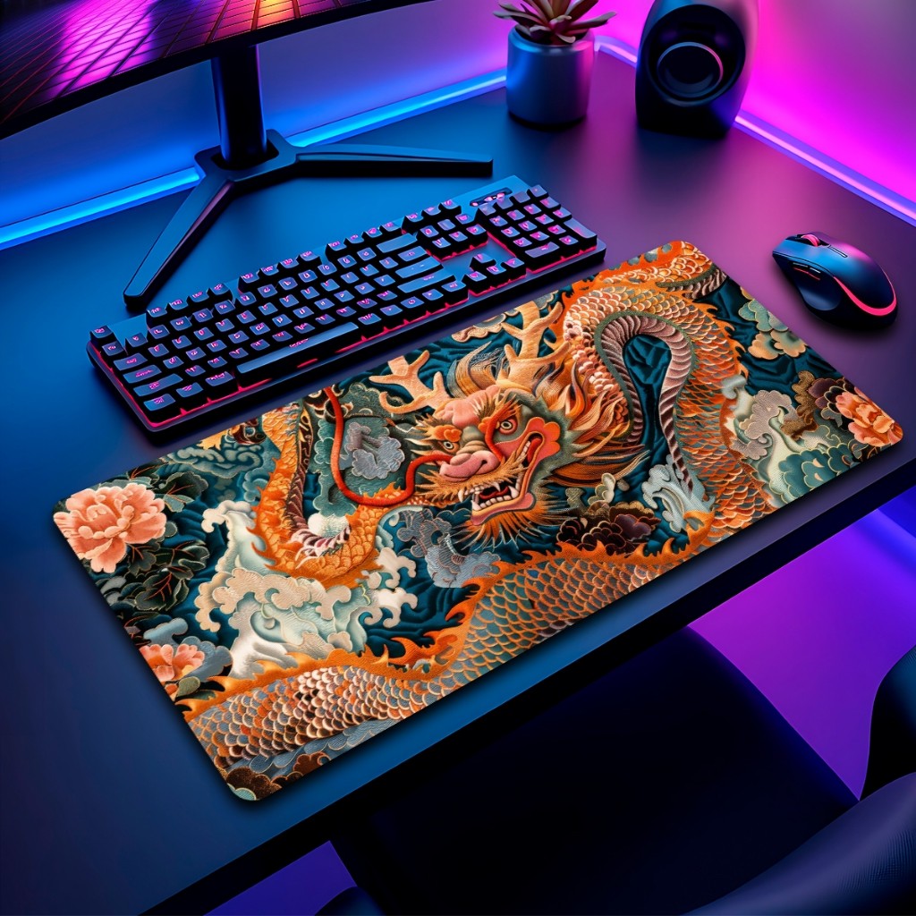 Mouse Pad Dragao Japones Gamer Antiderrapante Grande Diversas Estampas ...