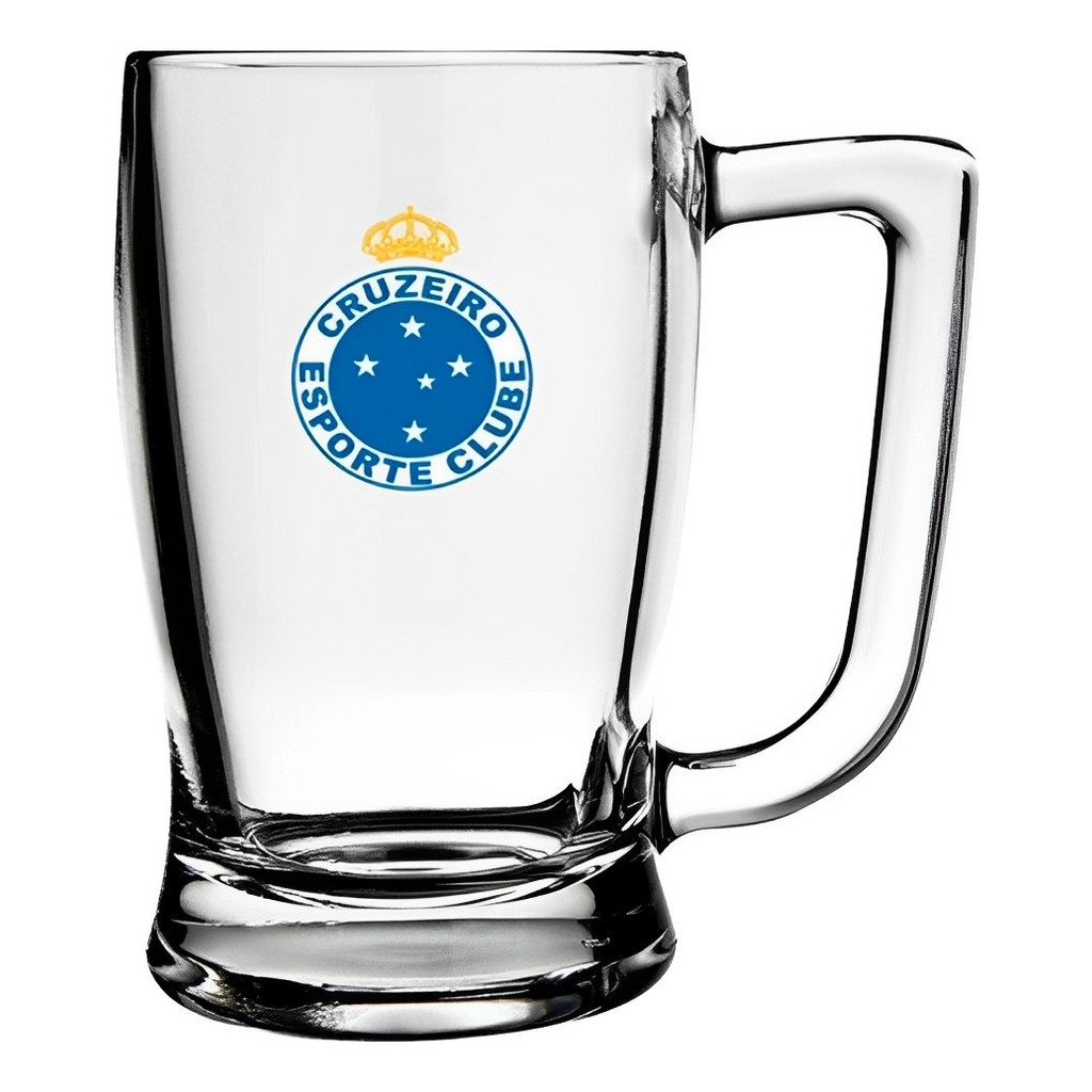 Caneca Chopp Vidro Time Cruzeiro Cerveja Allmix Bristol 340ML Licenciado | Shopee Brasil