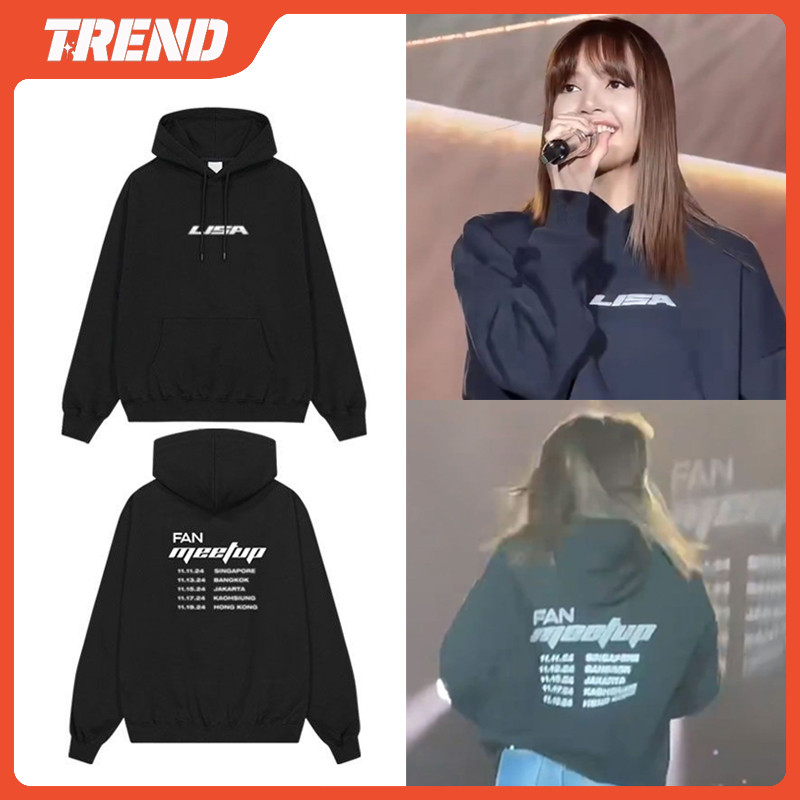 KPOP BLACKPINK LISA ROCKSTAR Fan Meetup In Asia Merch Moletom Com Capuz ...