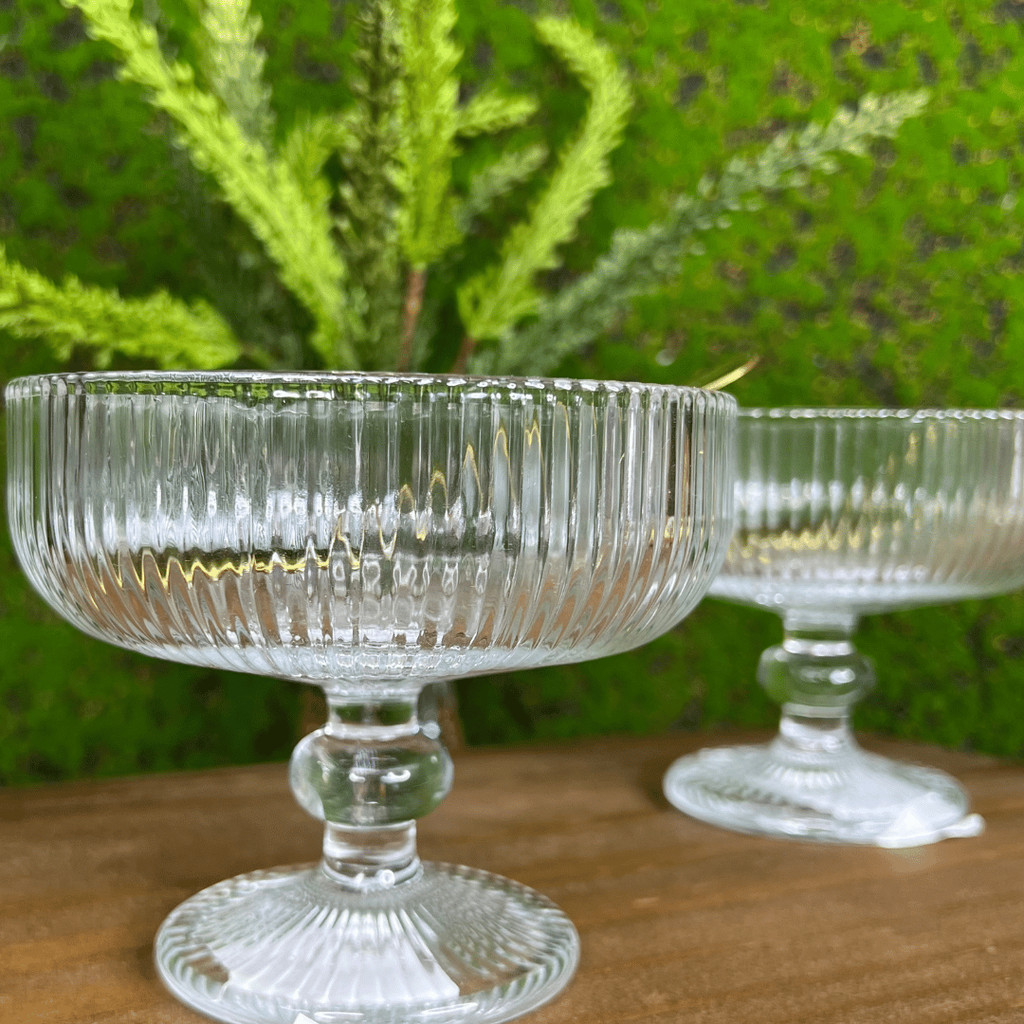 Cj 2 Tacas de Vidro para Sobremesa Lines 320ml | Shopee Brasil