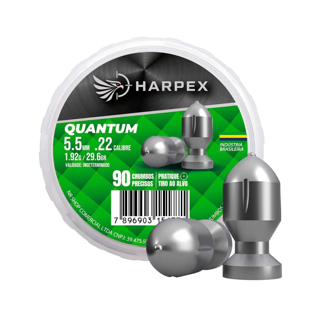 Chumbinho Quantum 5.5mm 90 Unidades - Harpex | Shopee Brasil