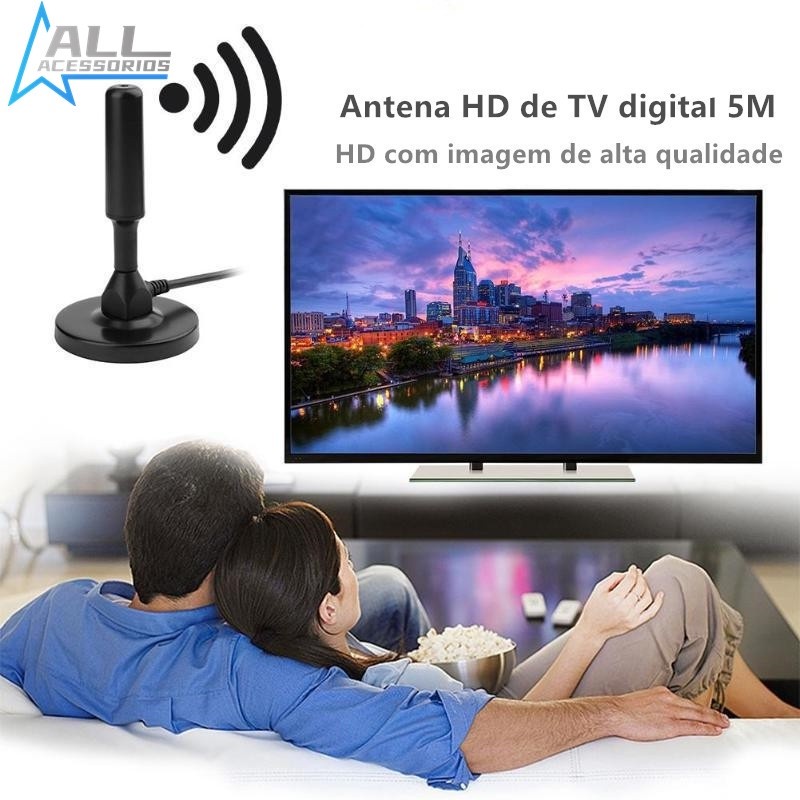 Antena Digital Universal HDTV de TV UHF VHF 1080p Antena Interna ...