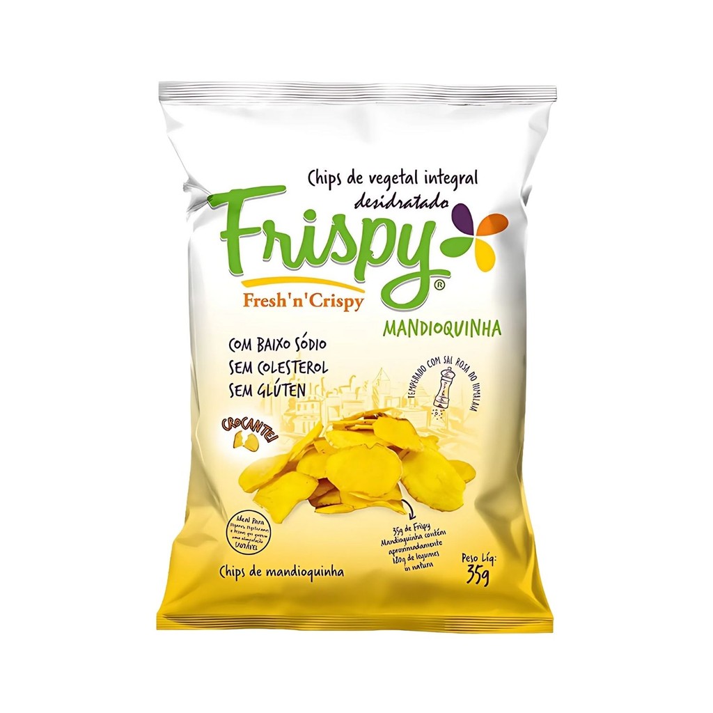 Chips Snack Mandioquinha Vegano Sem Glúten Frispy 35g | Shopee Brasil