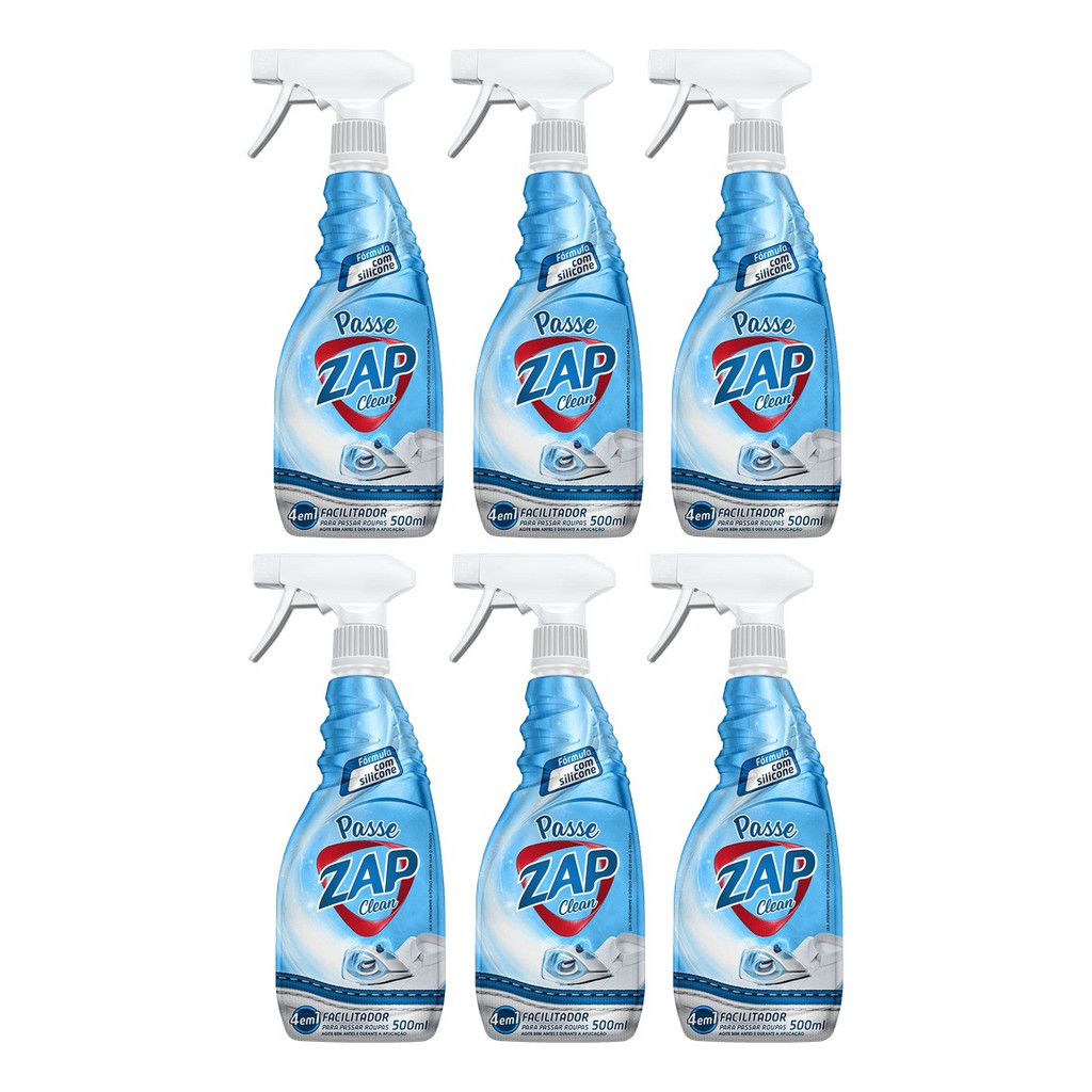 Kit C/ 6un Passe Zap Clean 500ml | Shopee Brasil