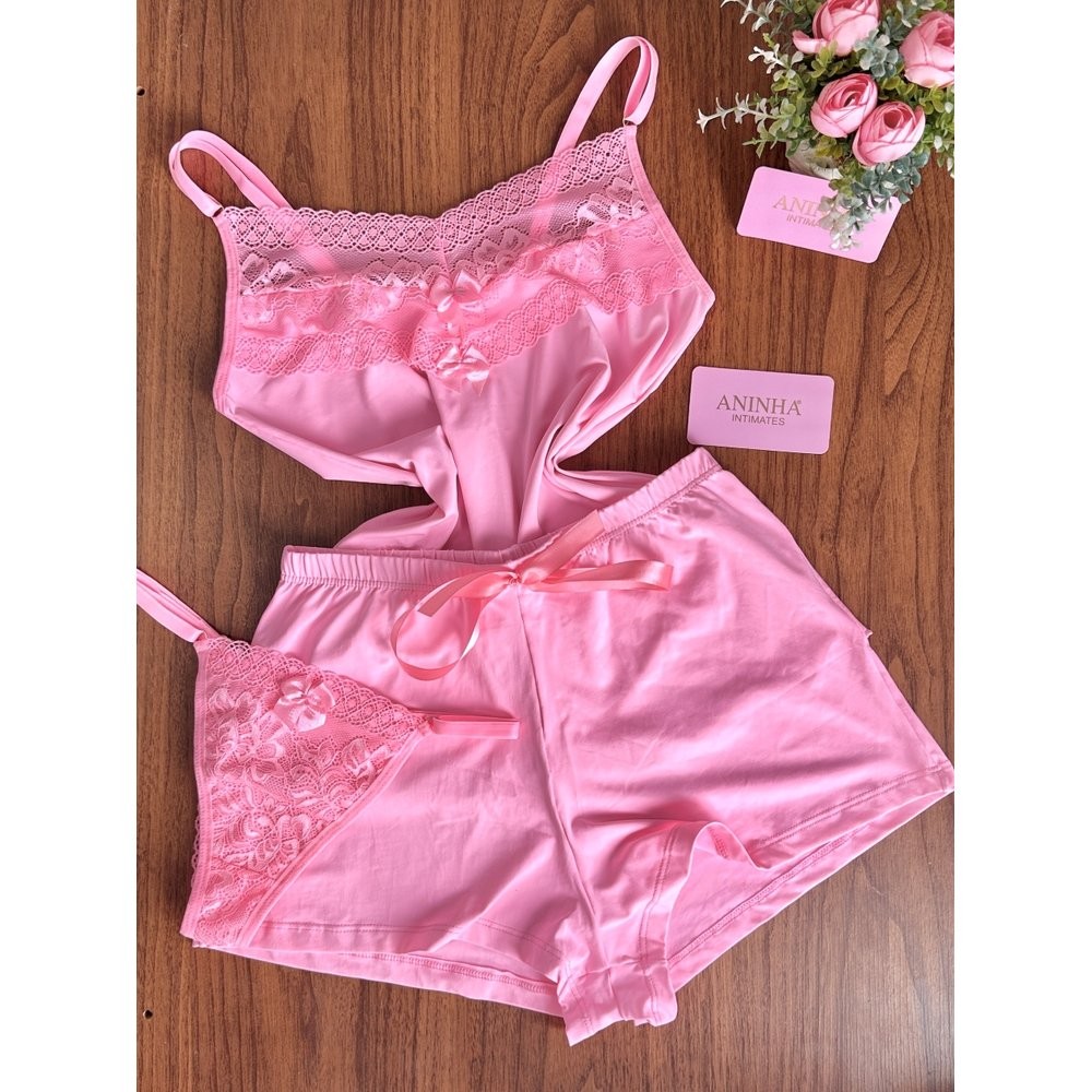 KIT Baby Doll Aurora + Calcinha - Rosa Babaloo | Shopee Brasil