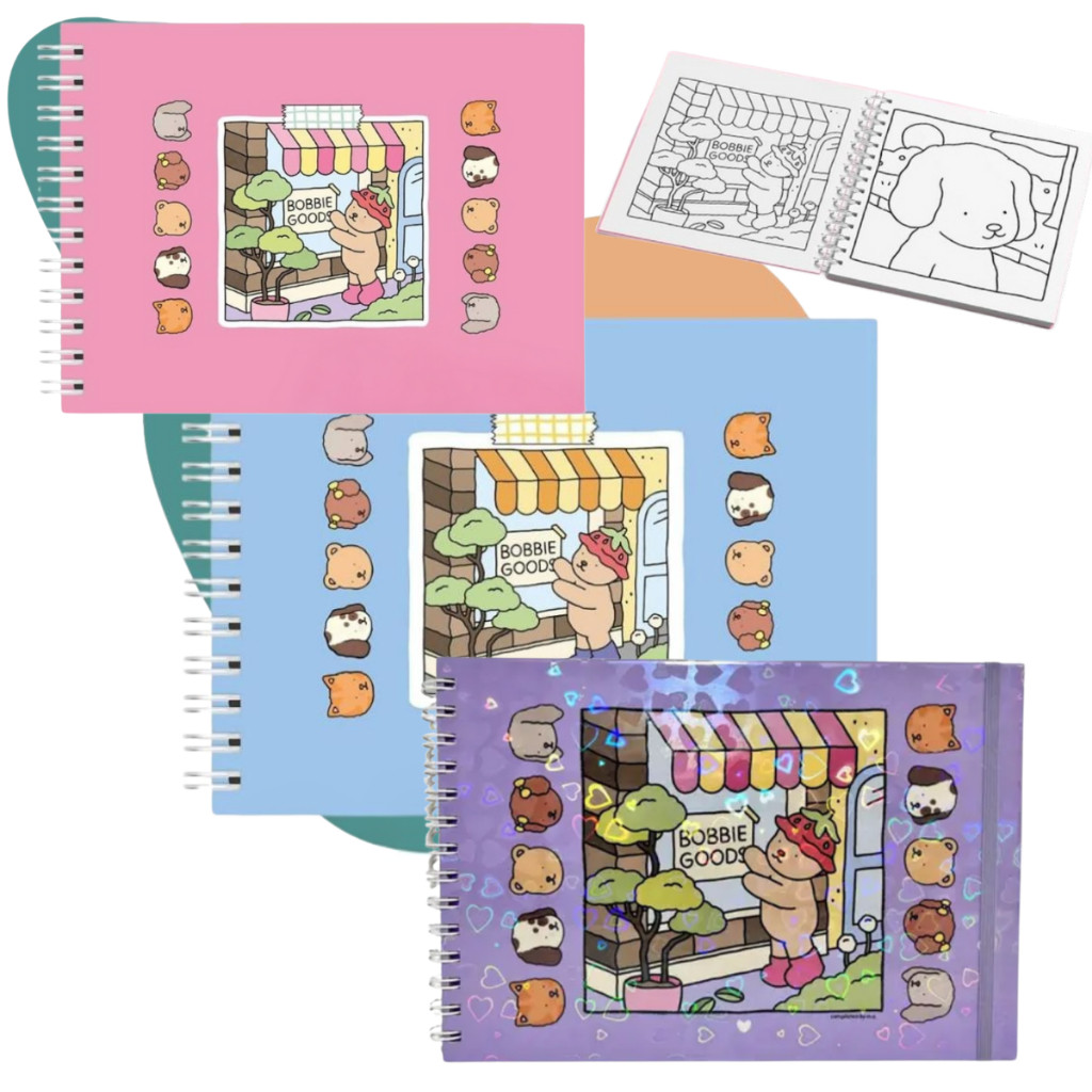 Livro de Colorir Bobbie Goods 50 Folhas 180g Caderno de Desenho Pintura ...