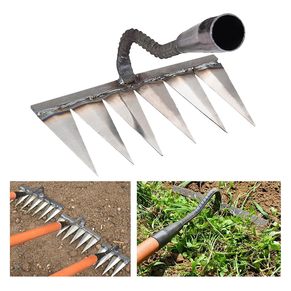 Ferramenta Agrícola de Jardinagem com Ancinho de Seis Dentes | Shopee ...