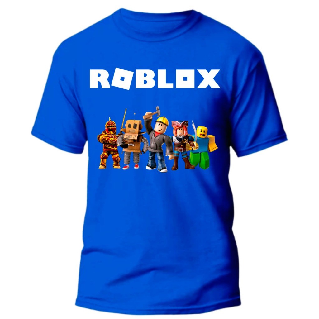 Camiseta Personagens Roblox Blusa Infantil Jogo Variação De Cores E