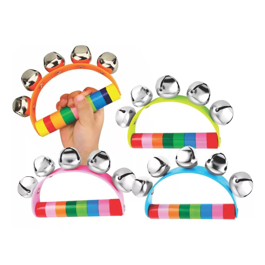CHOCALHO COM GUIZOS INSTRUMENTO MUSICAL INFANTIL | Shopee Brasil
