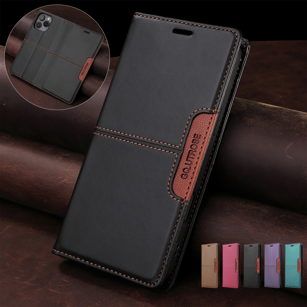 Capa Flip Para Redmi Note 14 13 Pro + 12 Plus 5G 14C 13C 12C 11 11S A3 4G Splice Color Carteira ...