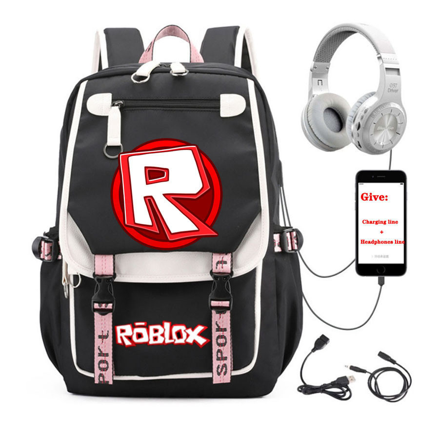 Mochila Roblox Em Estoque , Escolar De Estudante Com Interface USB ...