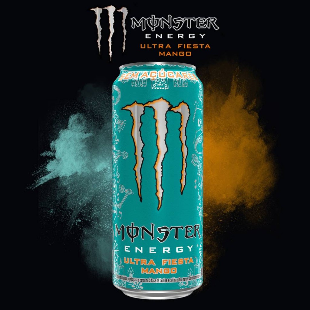 Energético Monster Energy 473ml Ultra Fiesta Mango Lata Azul Sem Açúcar ...