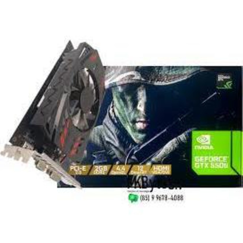 Placa De Vídeo Nvidia Geforce Gtx 550ti 2gb E 4gb Ddr5 128bits Directx ...