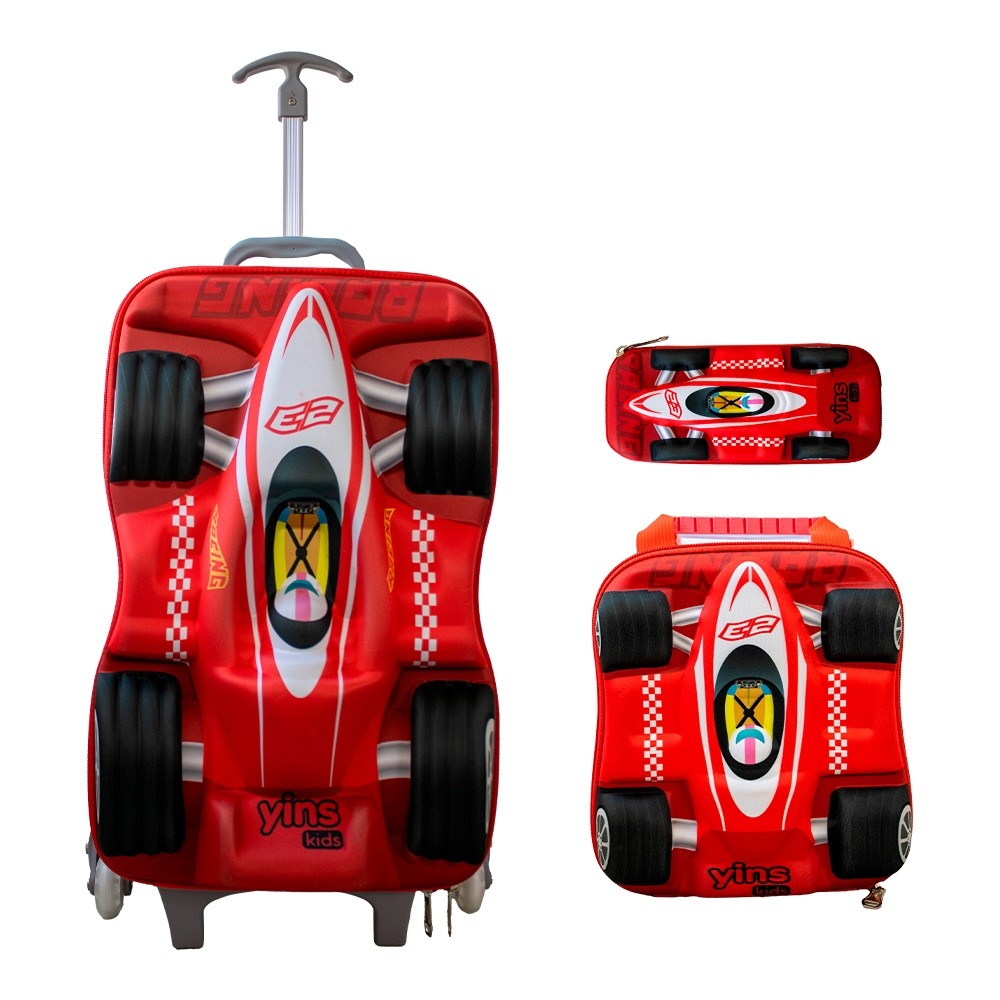 Kit Mochila Infantil Mnino F1 em Eva 3D Cm Lancheira e Estojo em Oferta ...