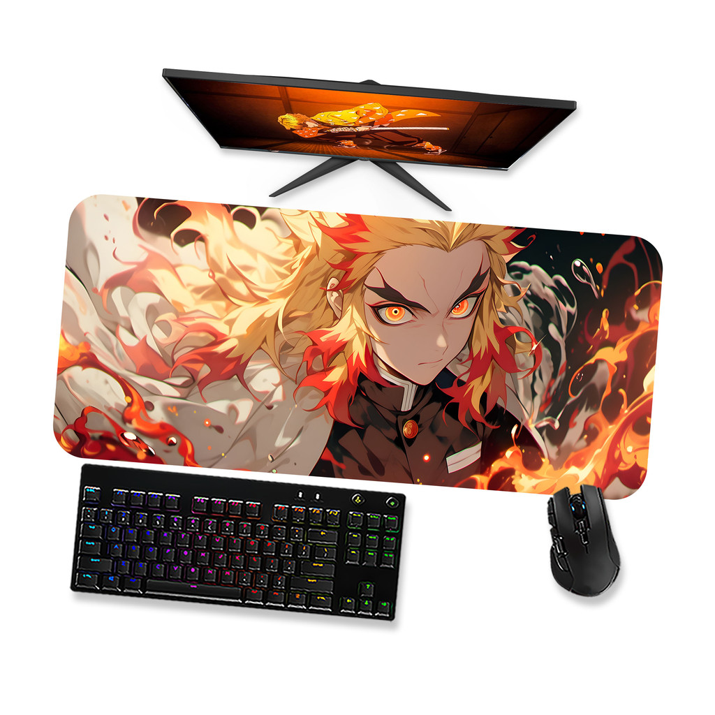 Mouse pad Rengoku 5 Demon Slayer Anime - Mousepad Gamer 90x40 80x40 ...
