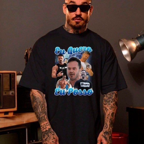 Camiseta Academia Cariani Meme Eu Quero Eu Posso Marromba | Shopee Brasil