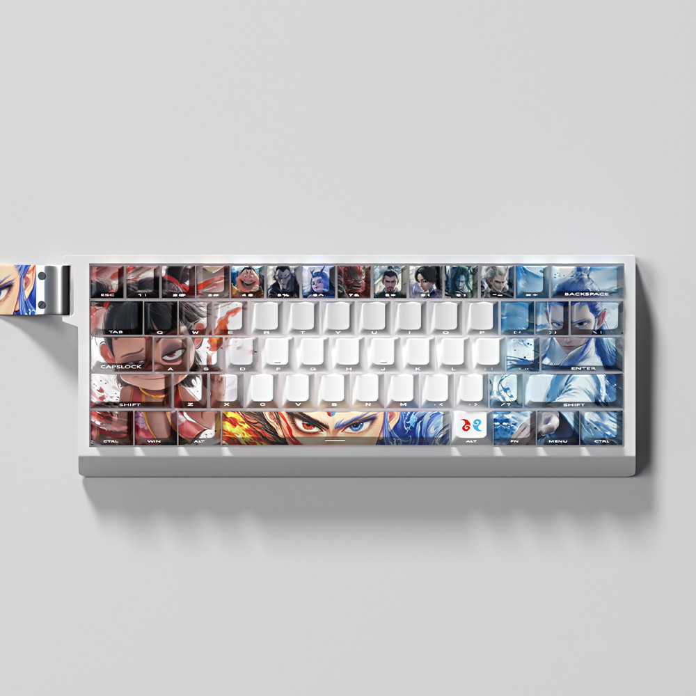 Nezha Theme Double-Shot Cherry Profile PBT Keycap 74 Teclas | Shopee Brasil
