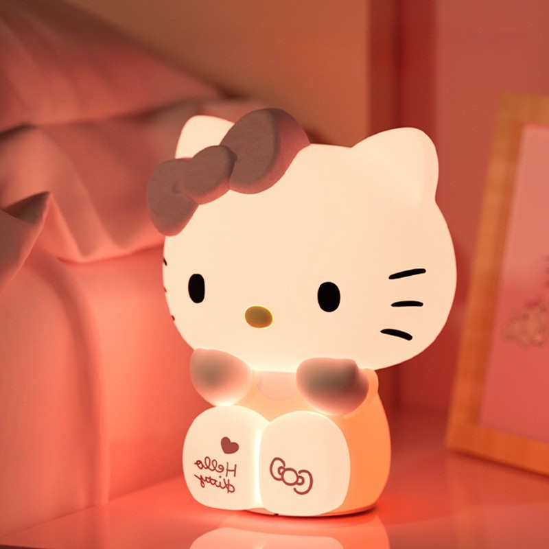 Hello Kitty LED Night Light Luz De Cabeceira Humor Linda Menina Presente Surpresa De Aniversário ...