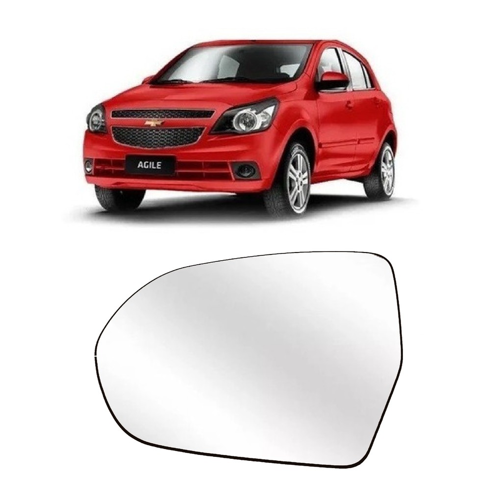 Lente Espelho Retrovisor Agile 2009 2010 2011 2012 2013 2014 Com Base | Shopee Brasil