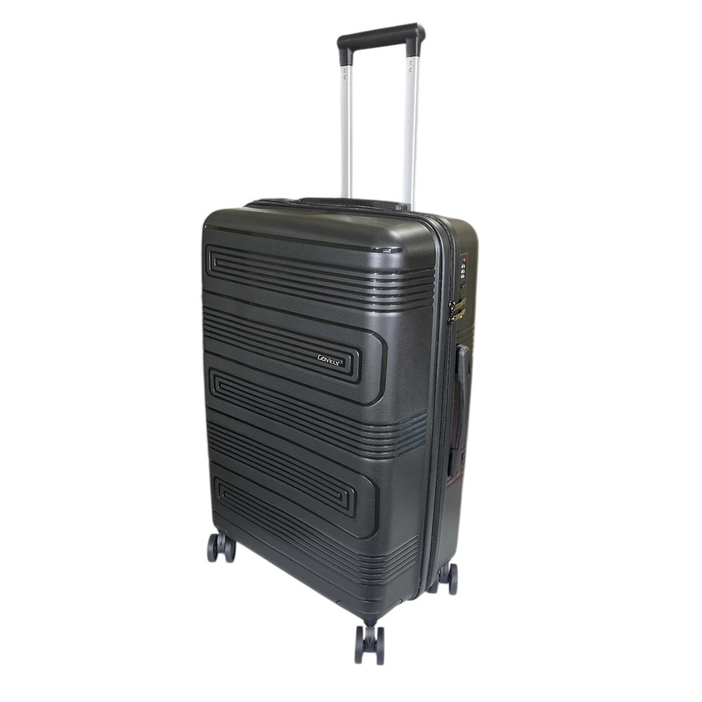 Mala De Viagem Grande Preta 23Kg Polipropileno com Rodinhas 360 e ...