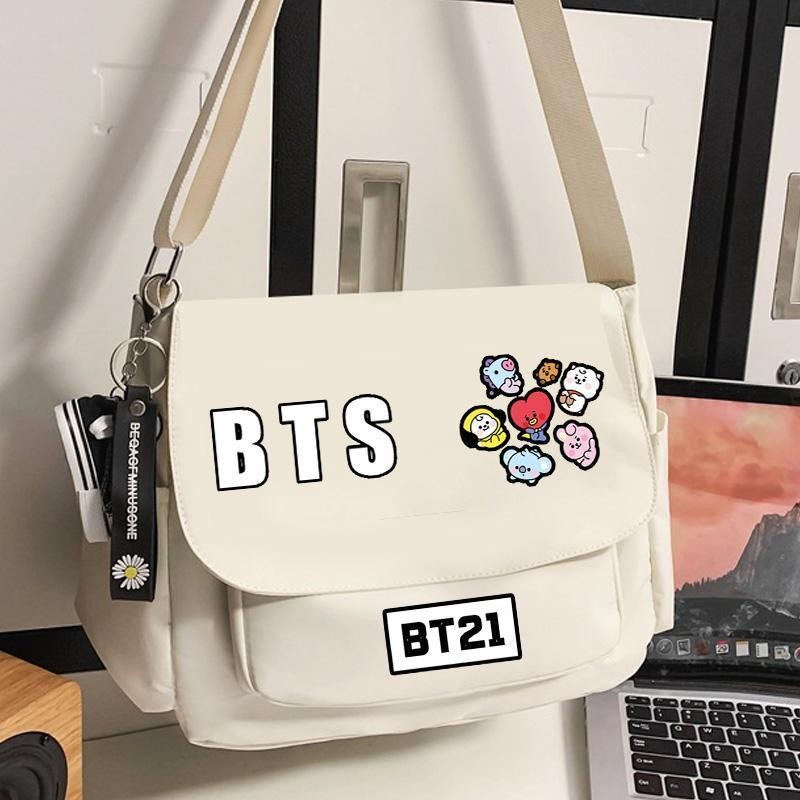 Bts Messenger Bag 2024 Novo Estilo Bolsa de Ombro Personalizada BT21 ...