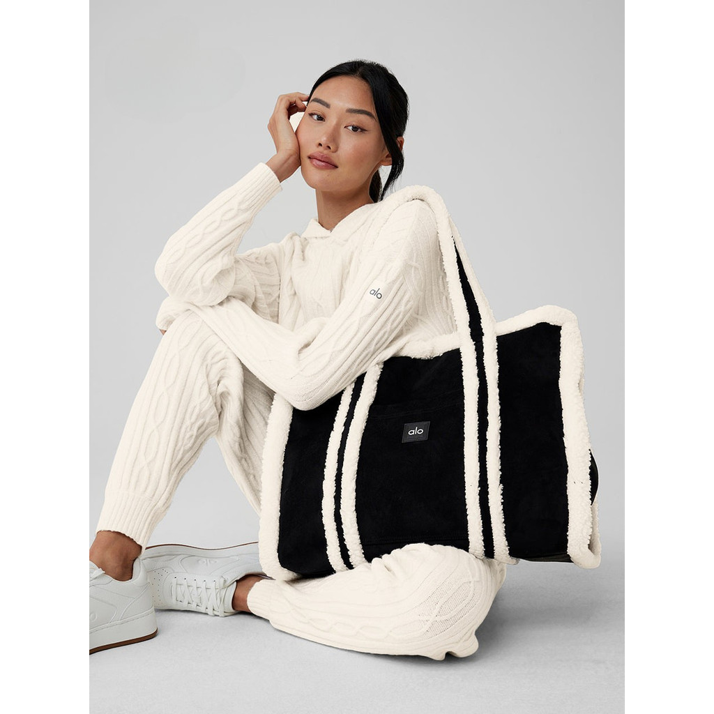 Alo yoga premium versátil, bolsa de ombro portátil de grande capacidade ...