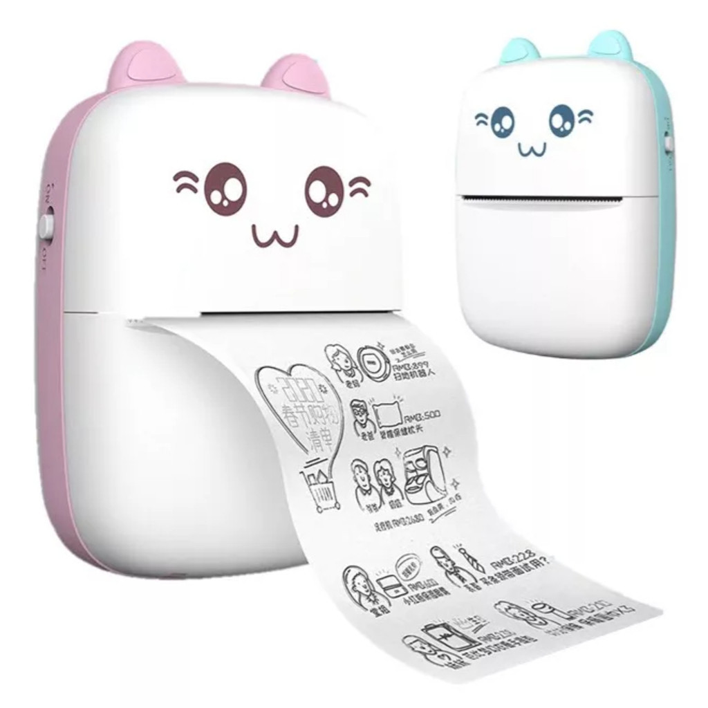 Mini Impressora Térmica Portátil com Cabo USB, Mini Impressor para Foto ...