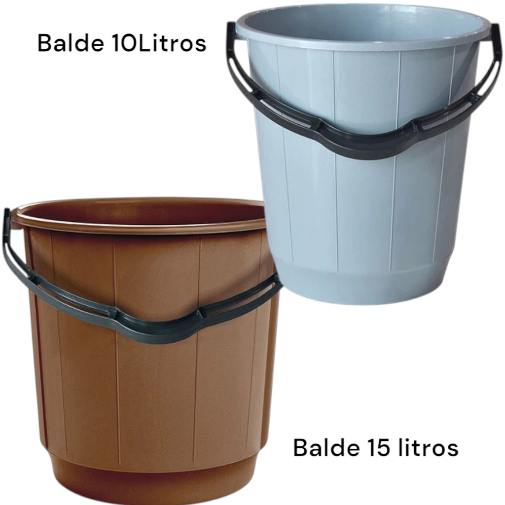 Kit Balde Jogo De Balde 2 peças ( 15 litros+ 10 litros) Balde ...