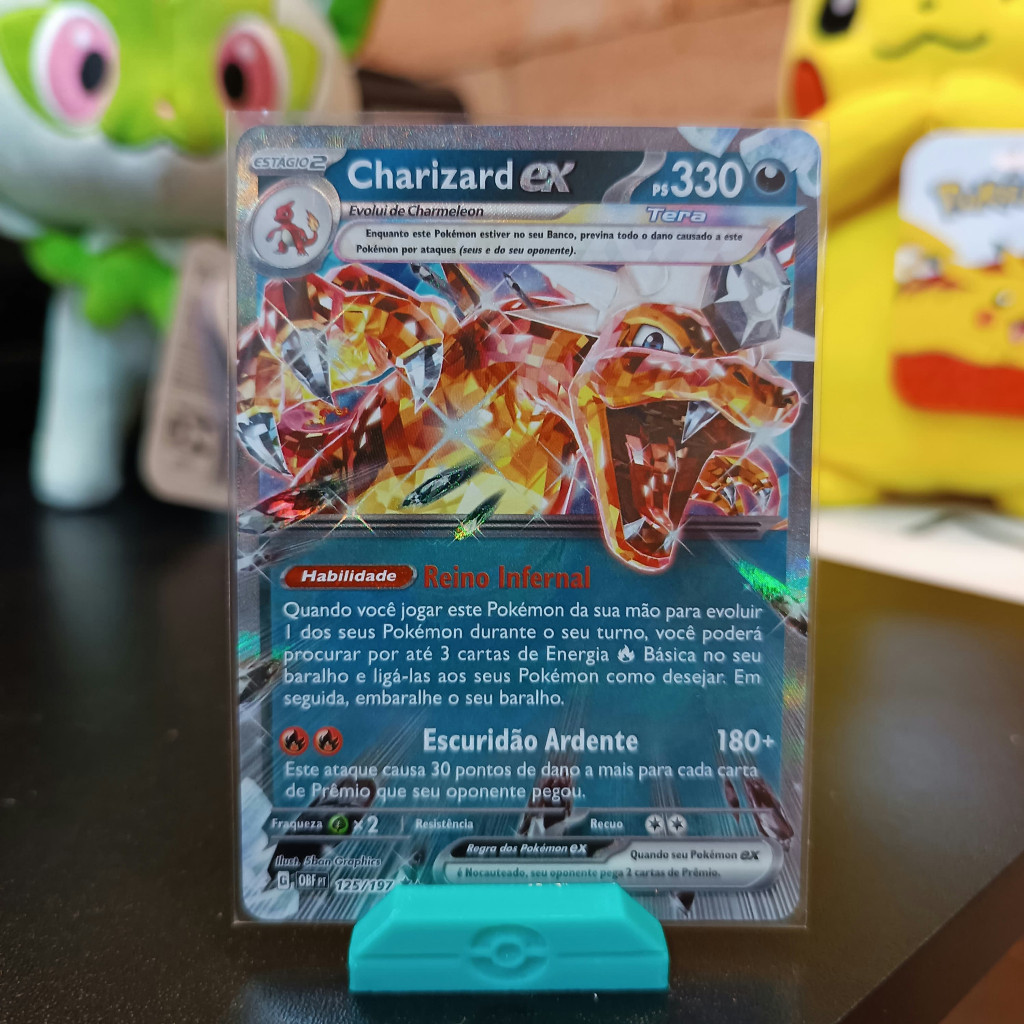Carta Pokémon Original Charizard ex Tera 330 ps carta forte | Shopee Brasil