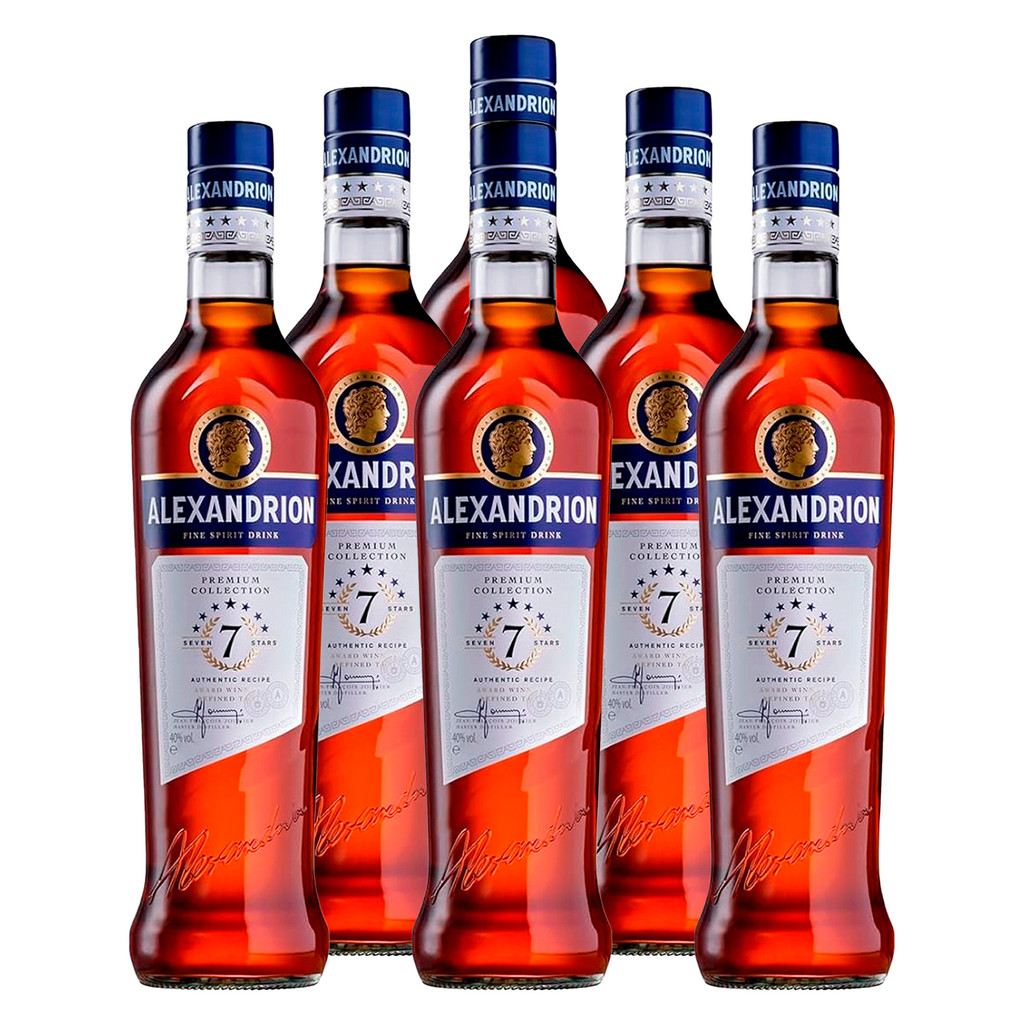 Brandy Alexandrion 7 Stars Garrafa 1l 6 Unidades | Shopee Brasil