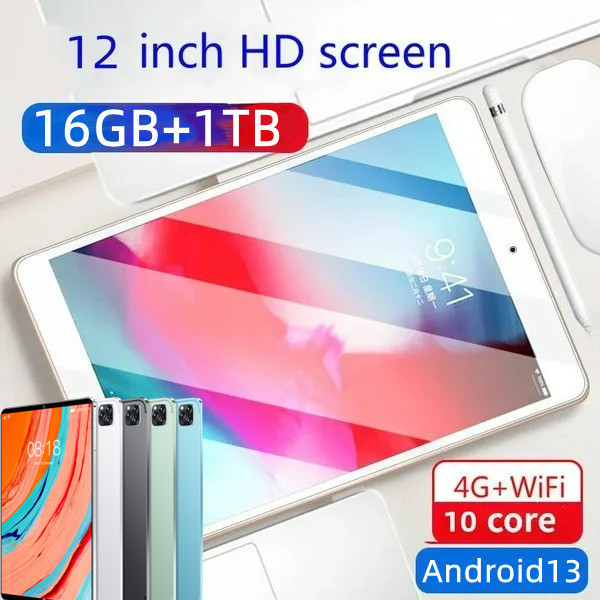 2025 Melhor Tablet PC 12 Polegadas Ten-Core WiFi Android 13 Cartão ...
