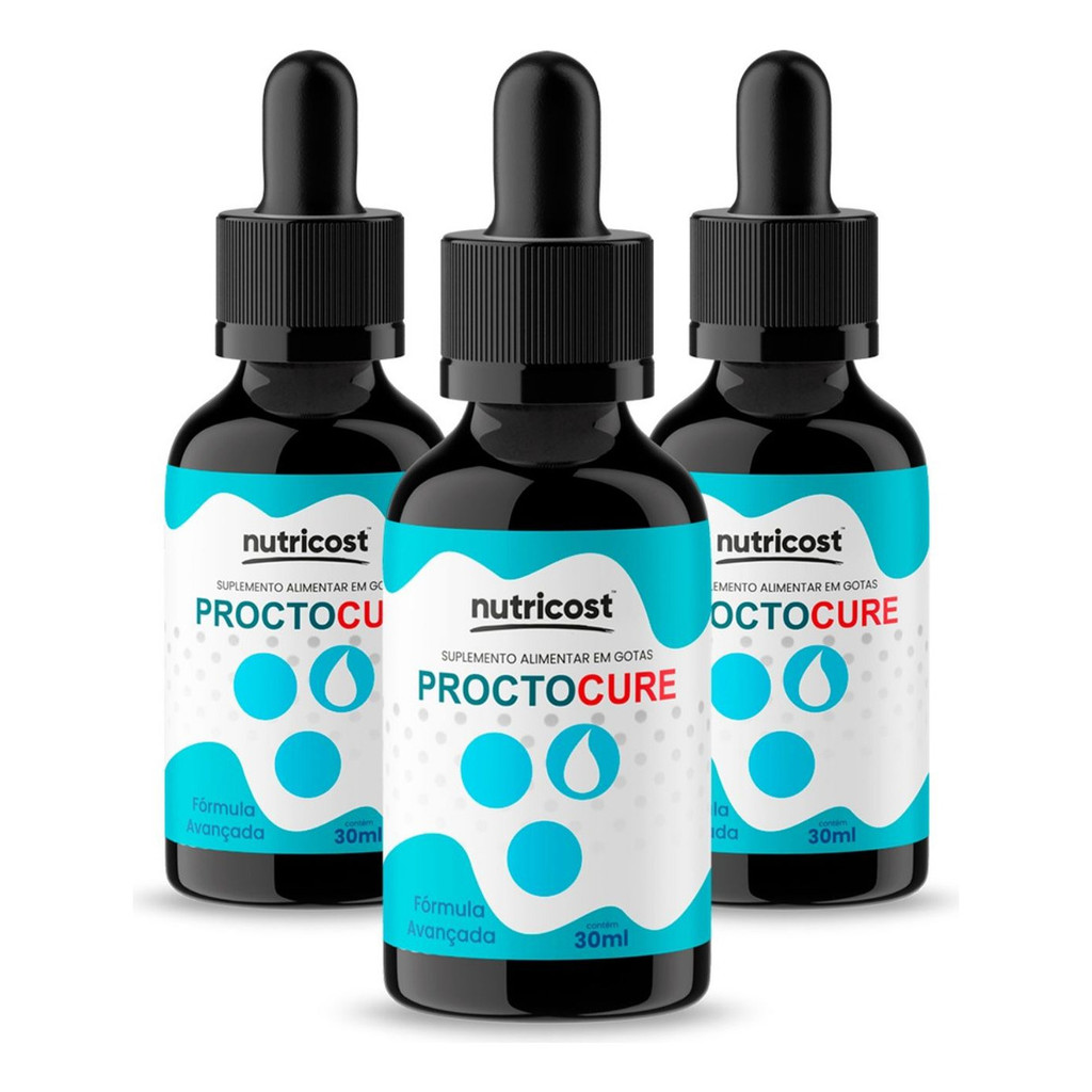 Kit 3 Procto Cure Original 30ml - Fórmula Inovadora Em Gotas | Shopee ...