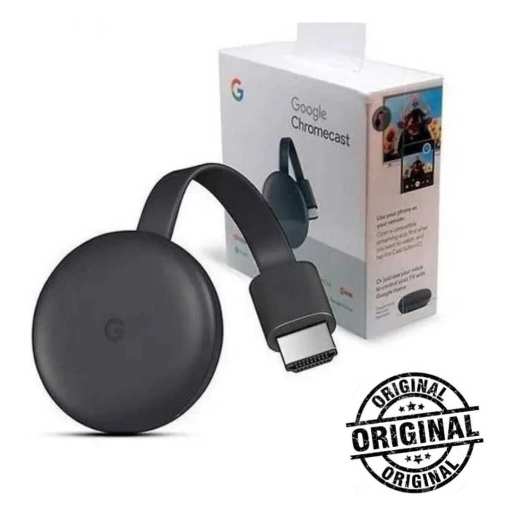 Google Chromecast Original Full Hd Cor Carvão | Shopee Brasil
