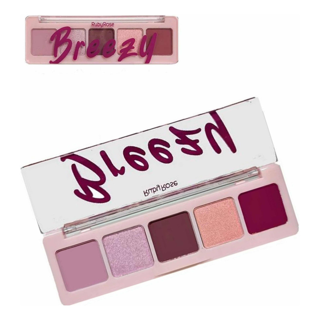 Paleta De Sombras Breezer Ruby Rose Tons Rosados E Vinho | Shopee Brasil
