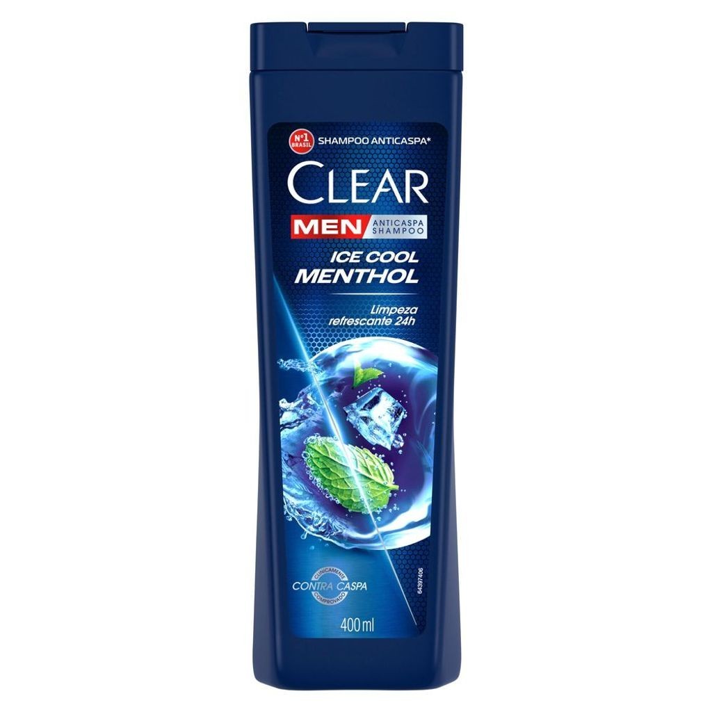Shampoo Clear Men Ice Cool Menthol 400ml | Shopee Brasil