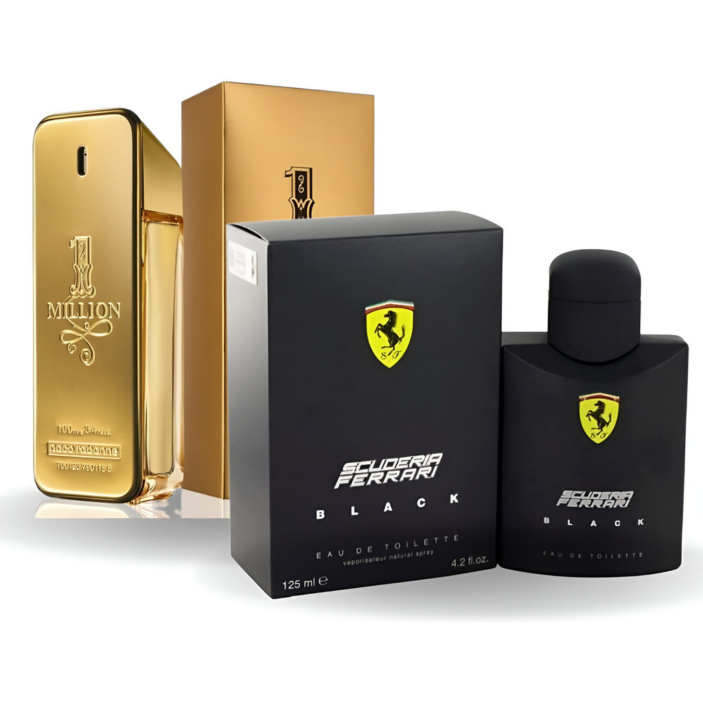 Kit 2 Perfumes Tradicional E Importado , Ferrari B. E One Milion 100ml ...
