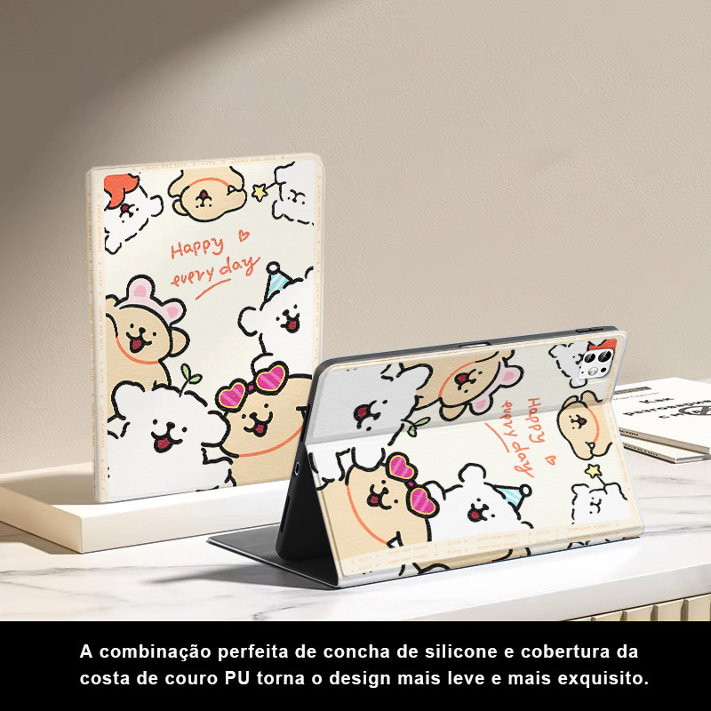 Capa Capinha Com Suporte de Caneta para Tablet Ipad mini Air 6 13 10 ...