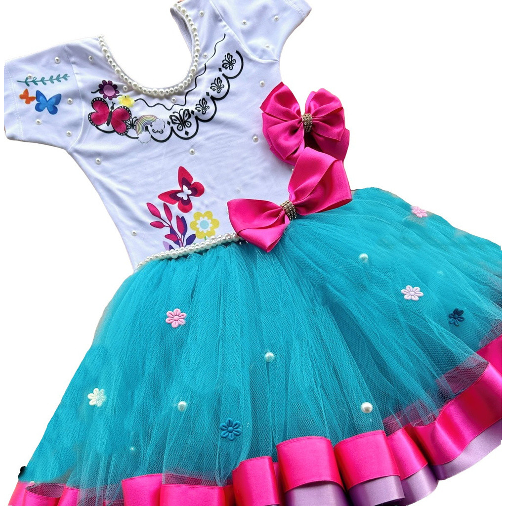 Conjunto Mirabel Madrigal Encanto Vestido Festa Tutu | Shopee Brasil