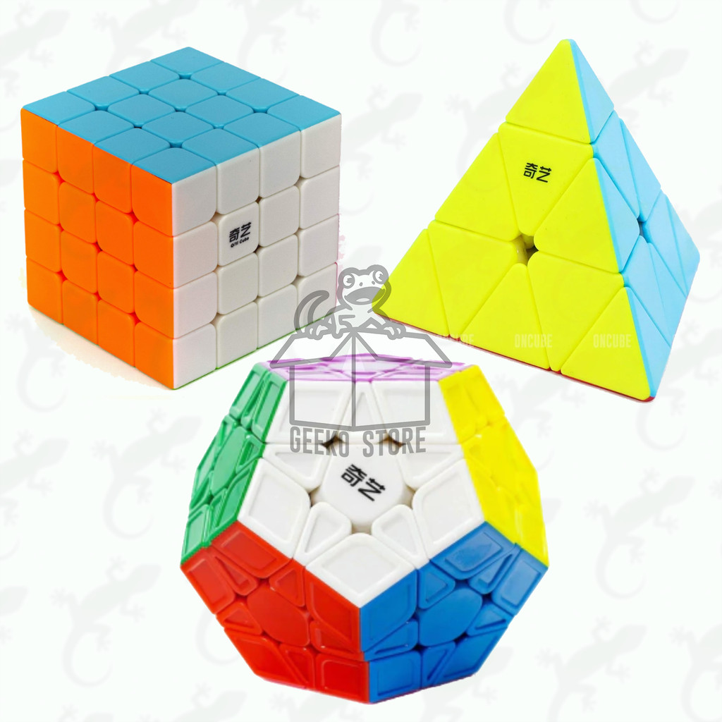 Kit Cubo Mágico Pyraminx + 4x4x4 + Megaminx - Original | Shopee Brasil