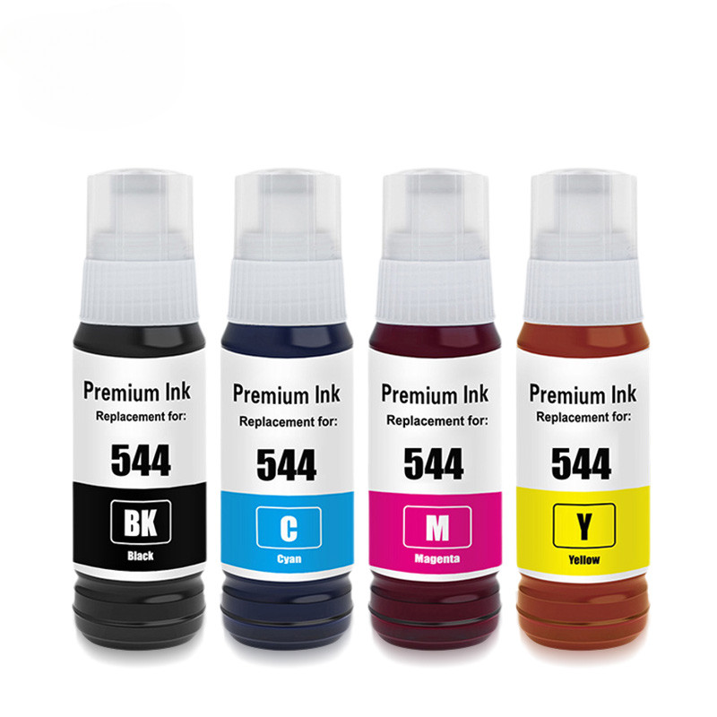 1 Conjunto De Tinta De Impressora 4 Unidades 544 T544 Para Epson L3110 L3150 L3210 L3250 ...