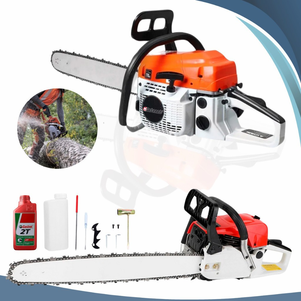 Motosserra a gasolina profissional 78cc 3.5HP com óleo Sthil Sabre de 22 polegadas 55cm | Shopee ...