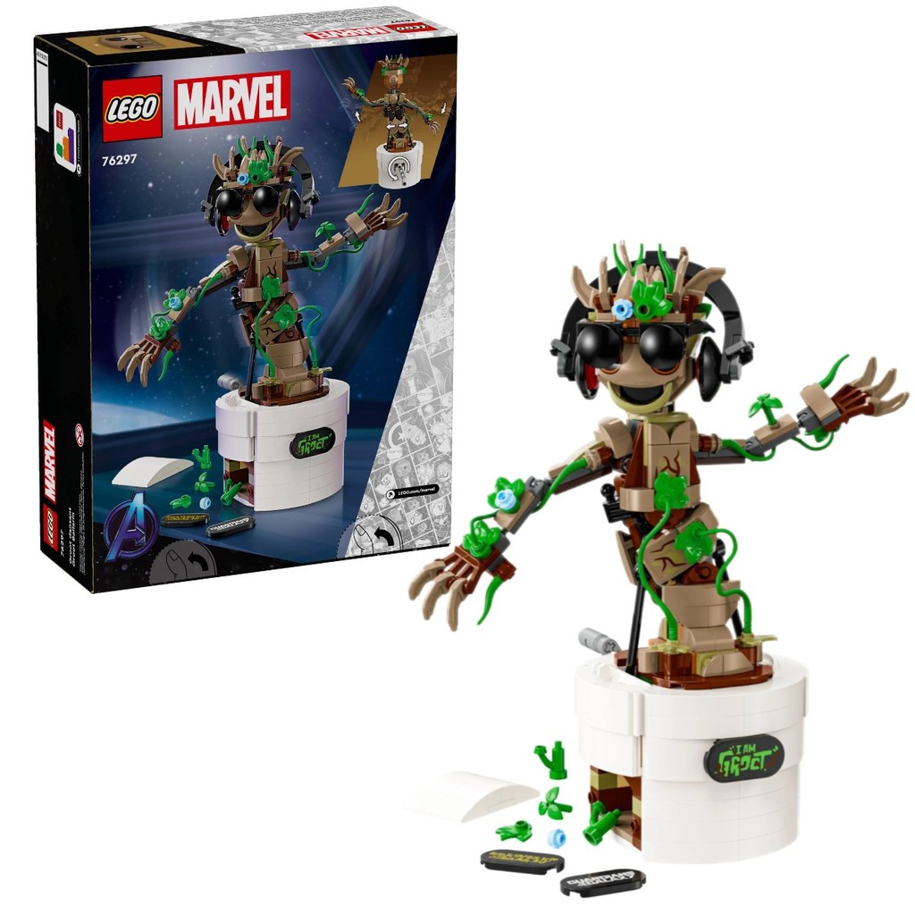 LEGO Marvel Baby Groot Dançante 459 Peças - 76297 | Shopee Brasil