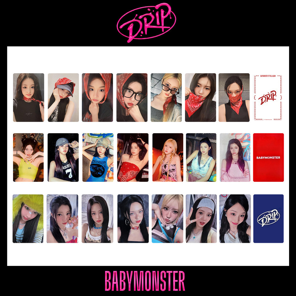 Cartões Fotográficos Do Álbum Kpop Idol BABYMONSTER Drip | Shopee Brasil