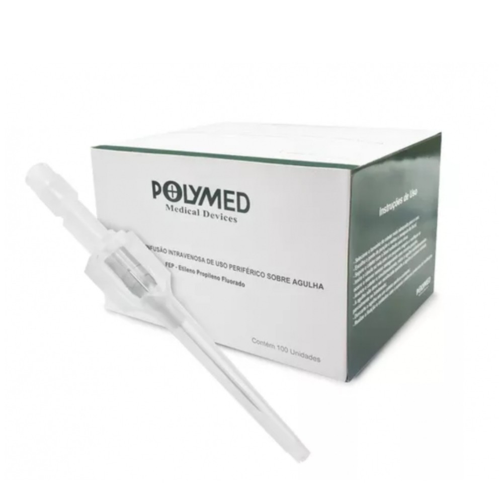 Cateter Intravenoso Periférico C/ Ag 16g (100 Uni) - Polymed | Shopee ...