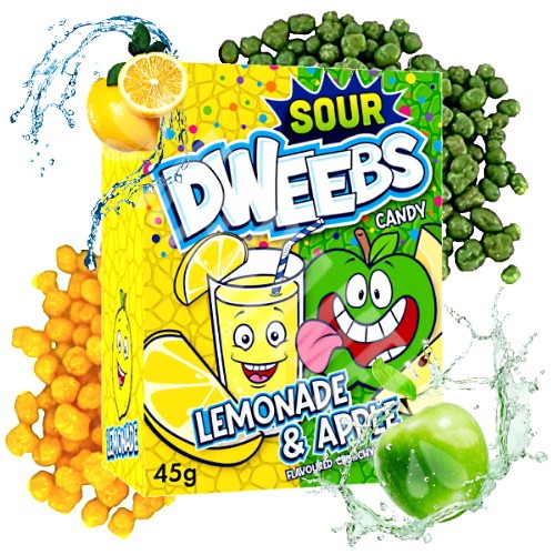 Balas Dweebs Sour Candy Lemonade & Apple - Importado | Shopee Brasil