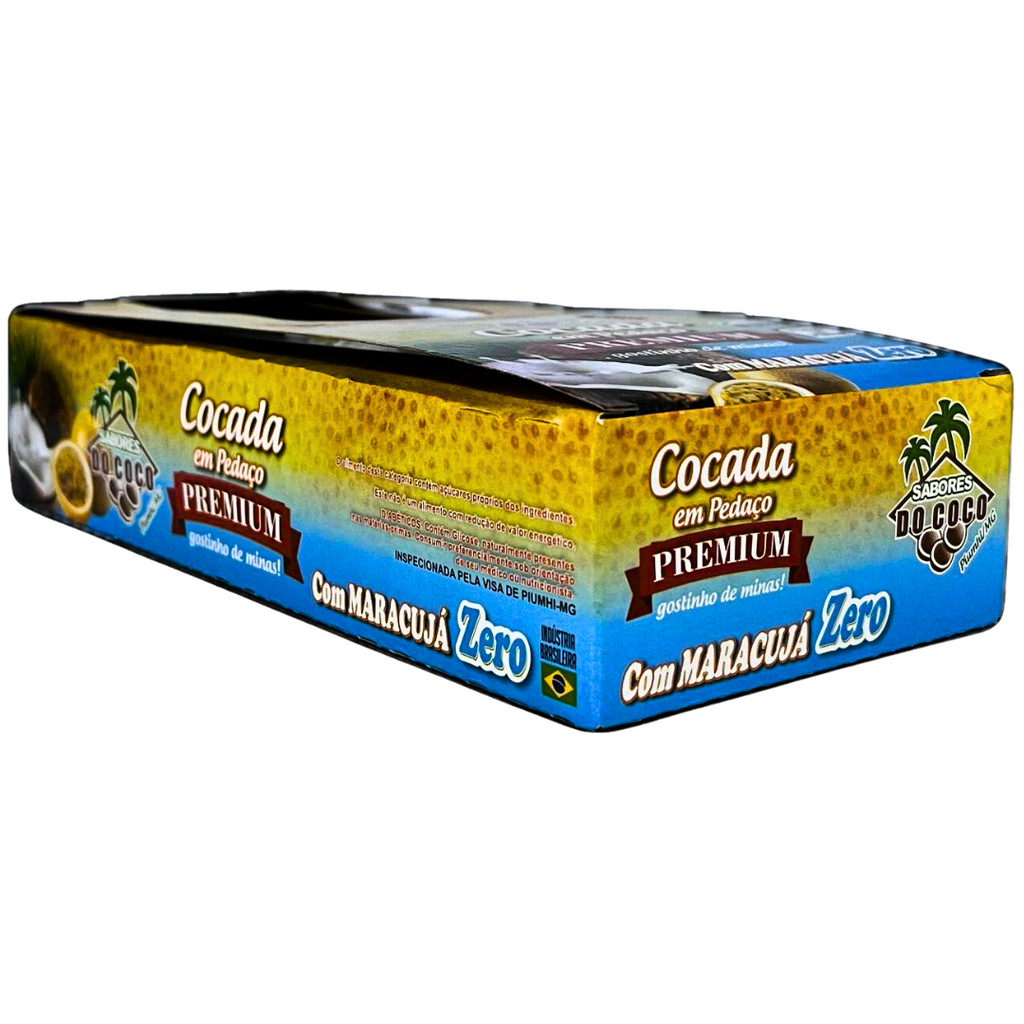 Sabores De Coco Cocada Com Maracujá Zero 600g 15un | Shopee Brasil